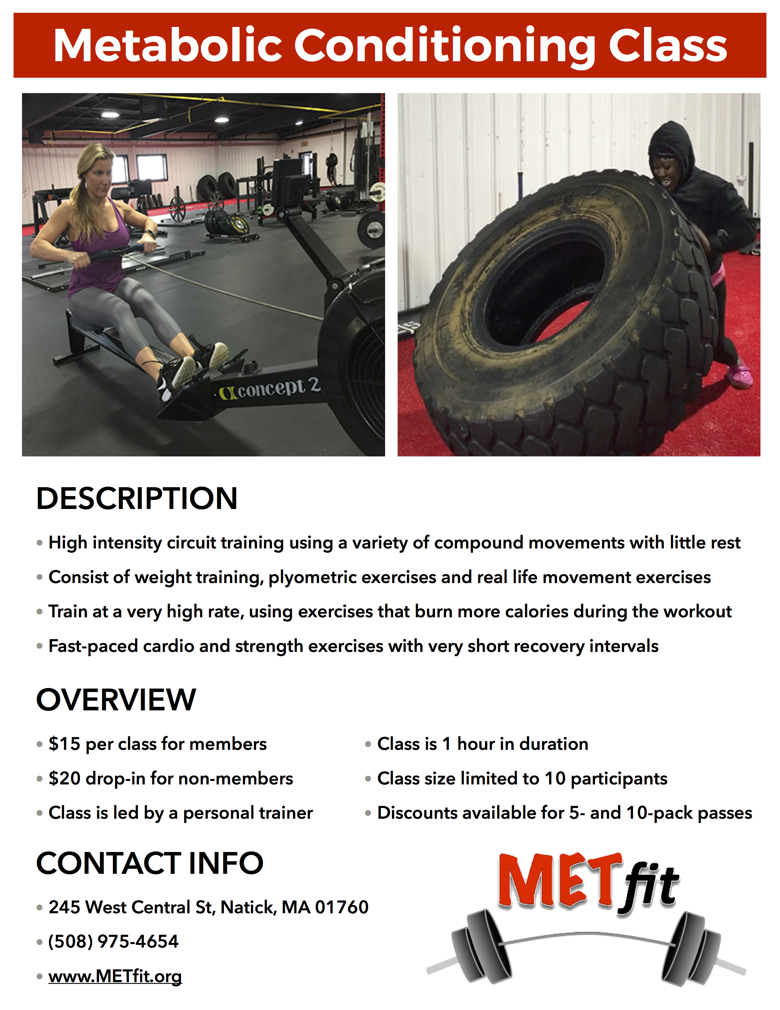 METfit Metabolic Conditioning Class