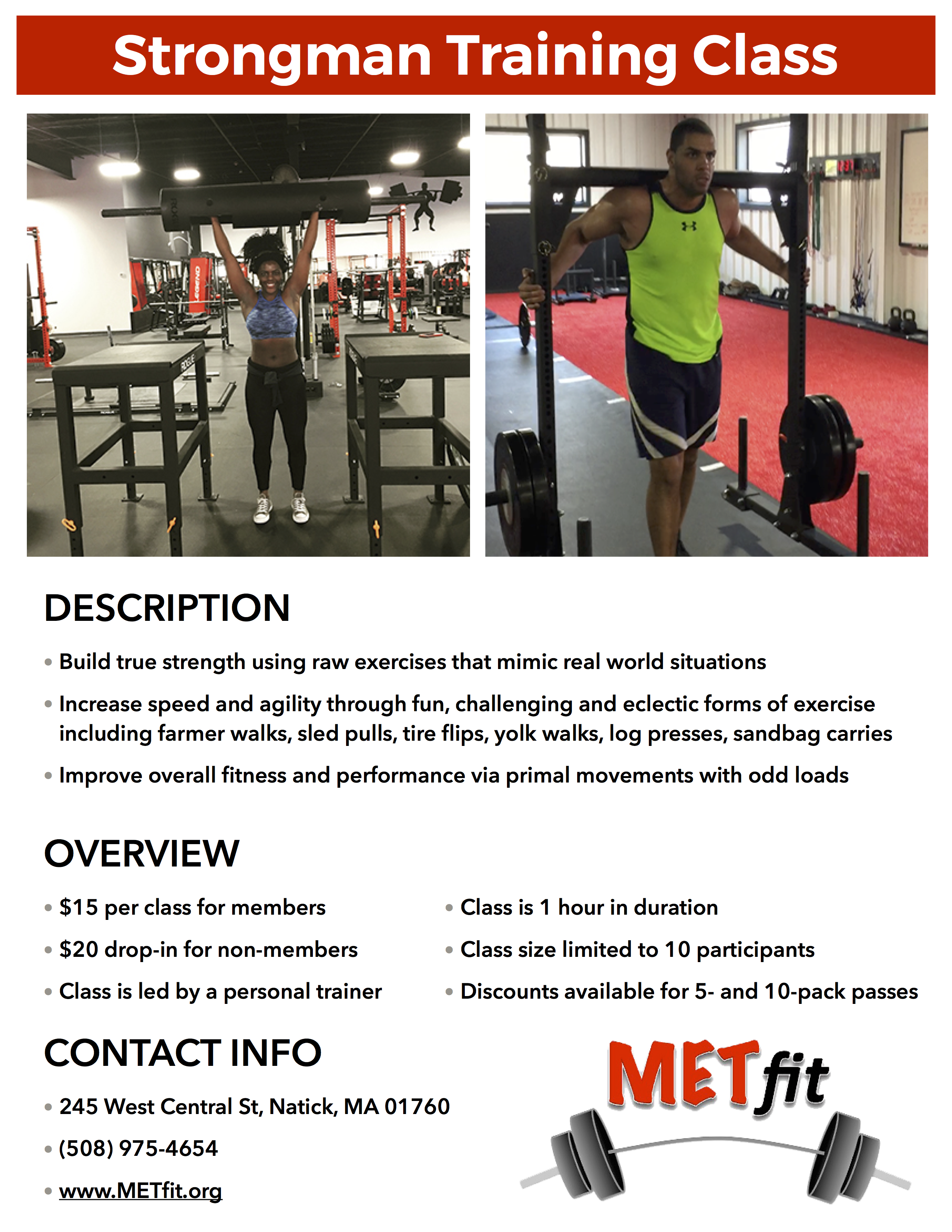 METfit Strongman Training Class
